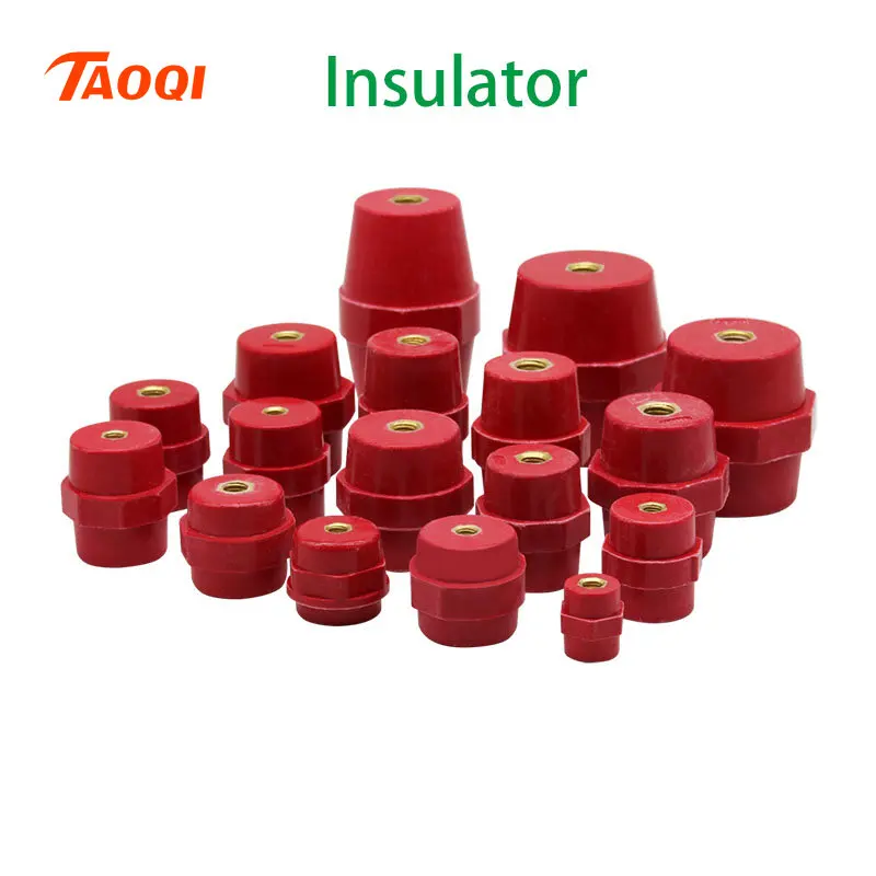 10pcs-Red-Resin-SM-High-and-Low-Voltage-Zero-Line-Row-Post-Insulator ...