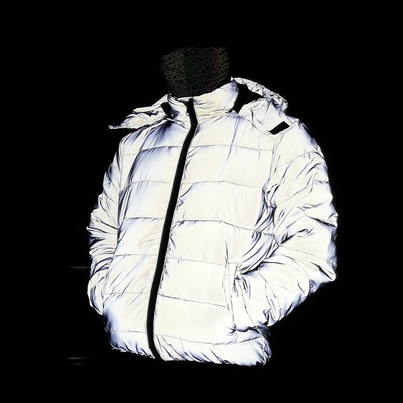 Drop Shipping Reflective Winter Jacket Men Women Warm Coat Casual Parka ...