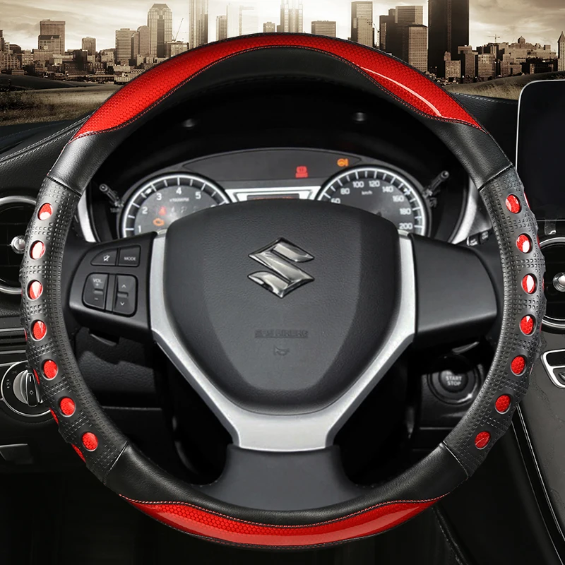 PU-Leather-Car-Steering-Wheels-Cover-38cm-For-Suzuki-Swift-2011-2016 ...