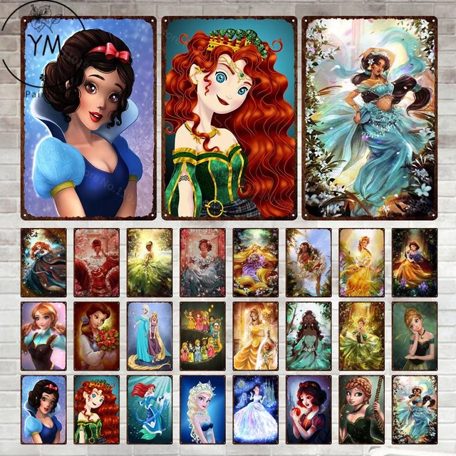 Arte Vintage Da Princesa Da Disney