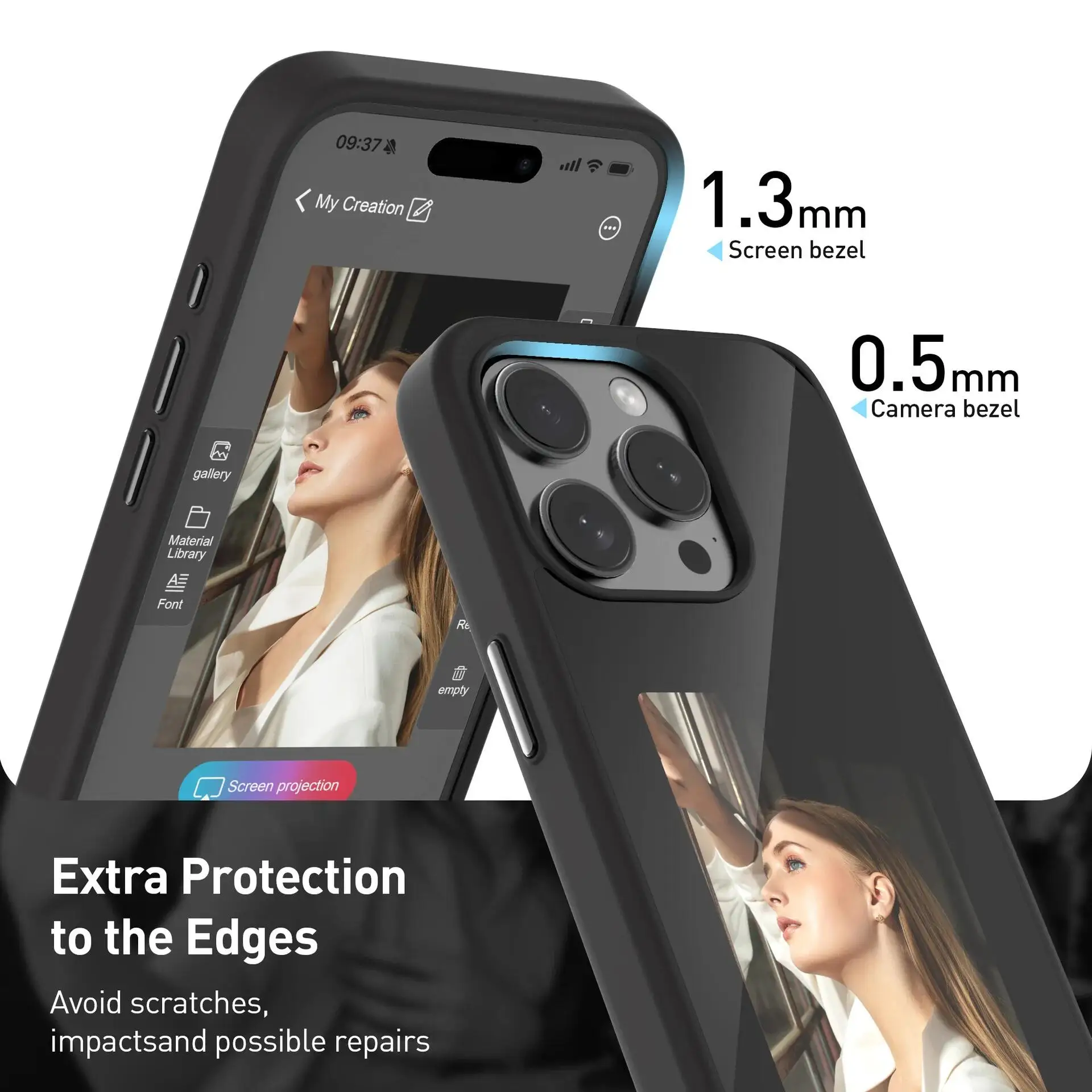 Smart-NFC-E-Ink-Phone-Case-para-iPhone-Shell-prova-de-choque-High-End ...