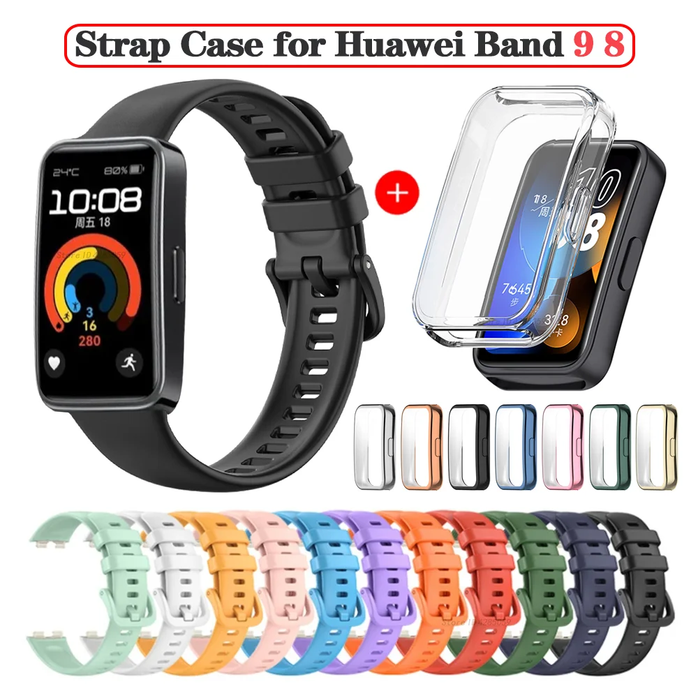 Soft-Silicone-Strap-Case-for-Huawei-Band-9-Wristband-Replacement ...