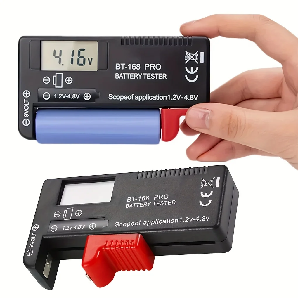 AA AAA Battery Capacity Indicator 18650 Lithium Battery Level Tester ...