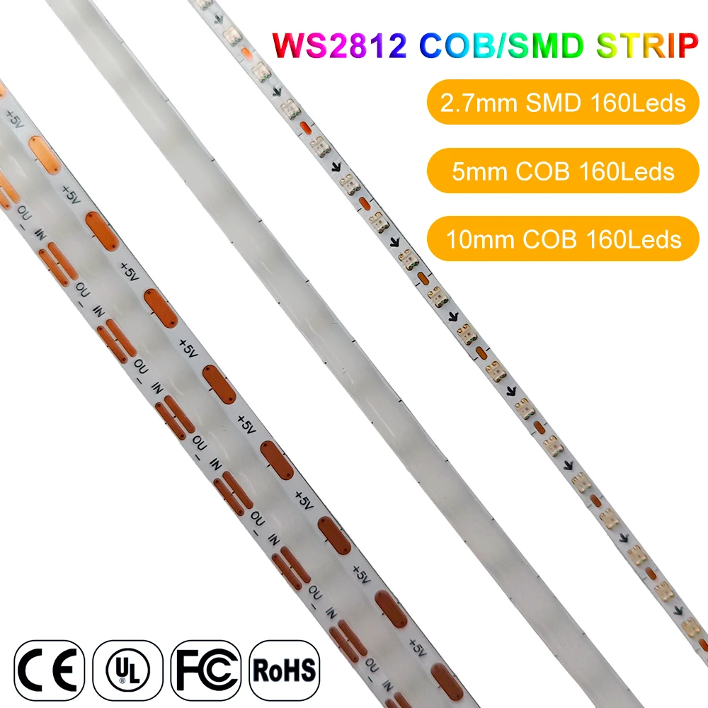 2-7mm-5mm-10mm-WS2812-COB-Led-Strip-Light-Individually-Addressable ...
