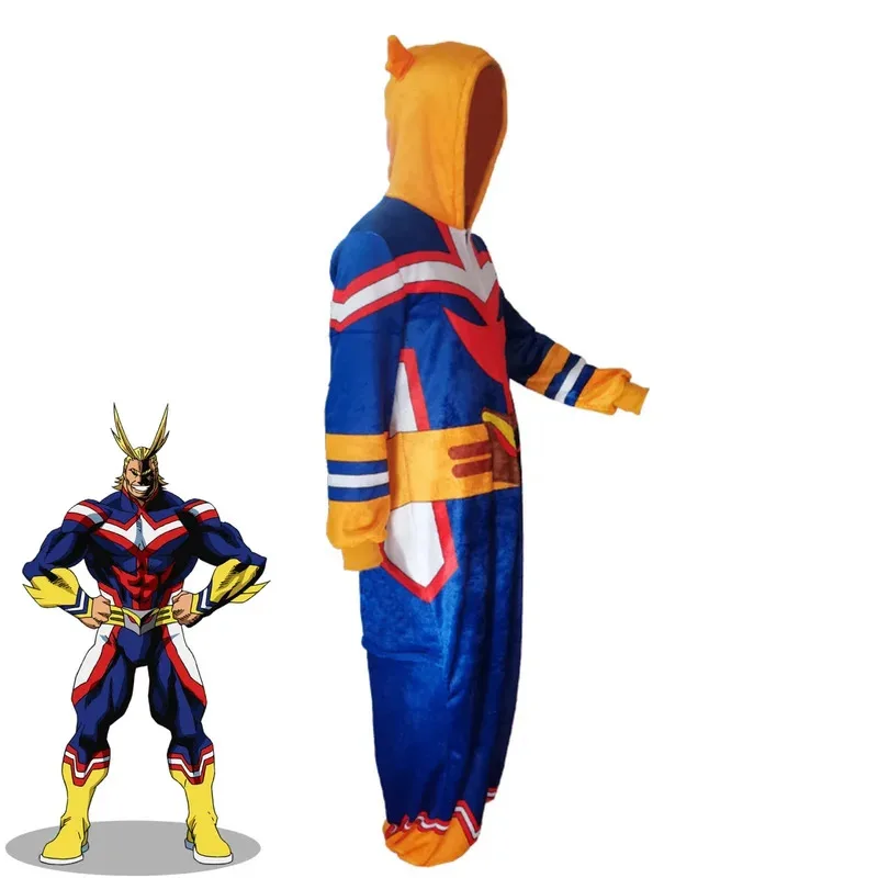 Anime My Hero Academia All·Might Cosplay Costume Plush Fur Jumpsuits ...