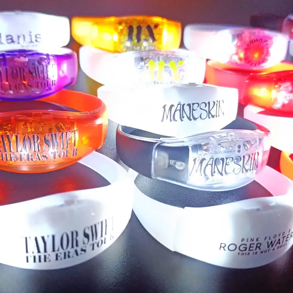 Custom-Led-Bracelet-Glow-Wristbands-with-Logo-Text-for-Events-Flashing ...