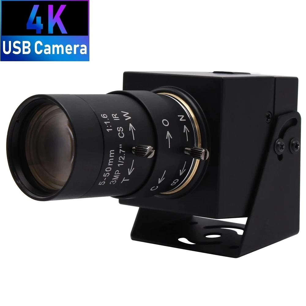 4K Webcam 3840x2160 Sony IMX415 MJPEG 30fps CCTV Varifocal Manual Zoom ...