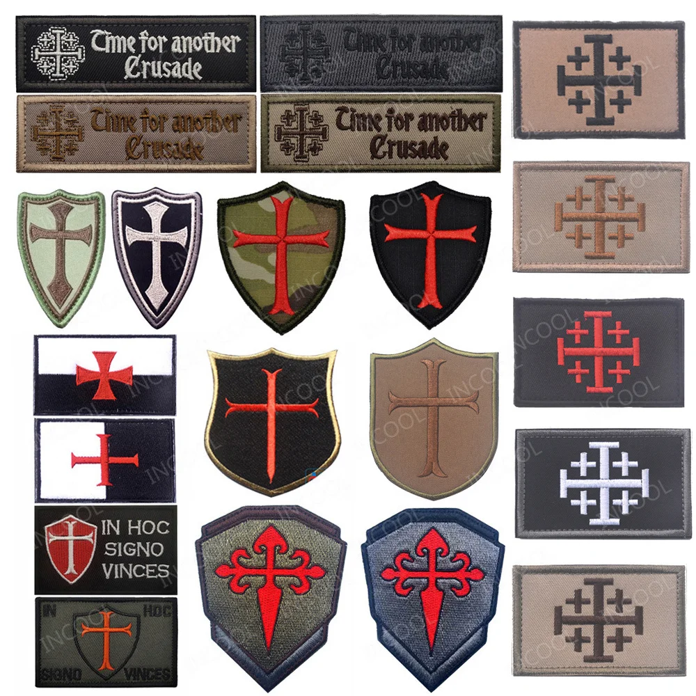 Embroidered-Patches-Knights-Templar-IR-Infrared-Reflective-Appliqued ...