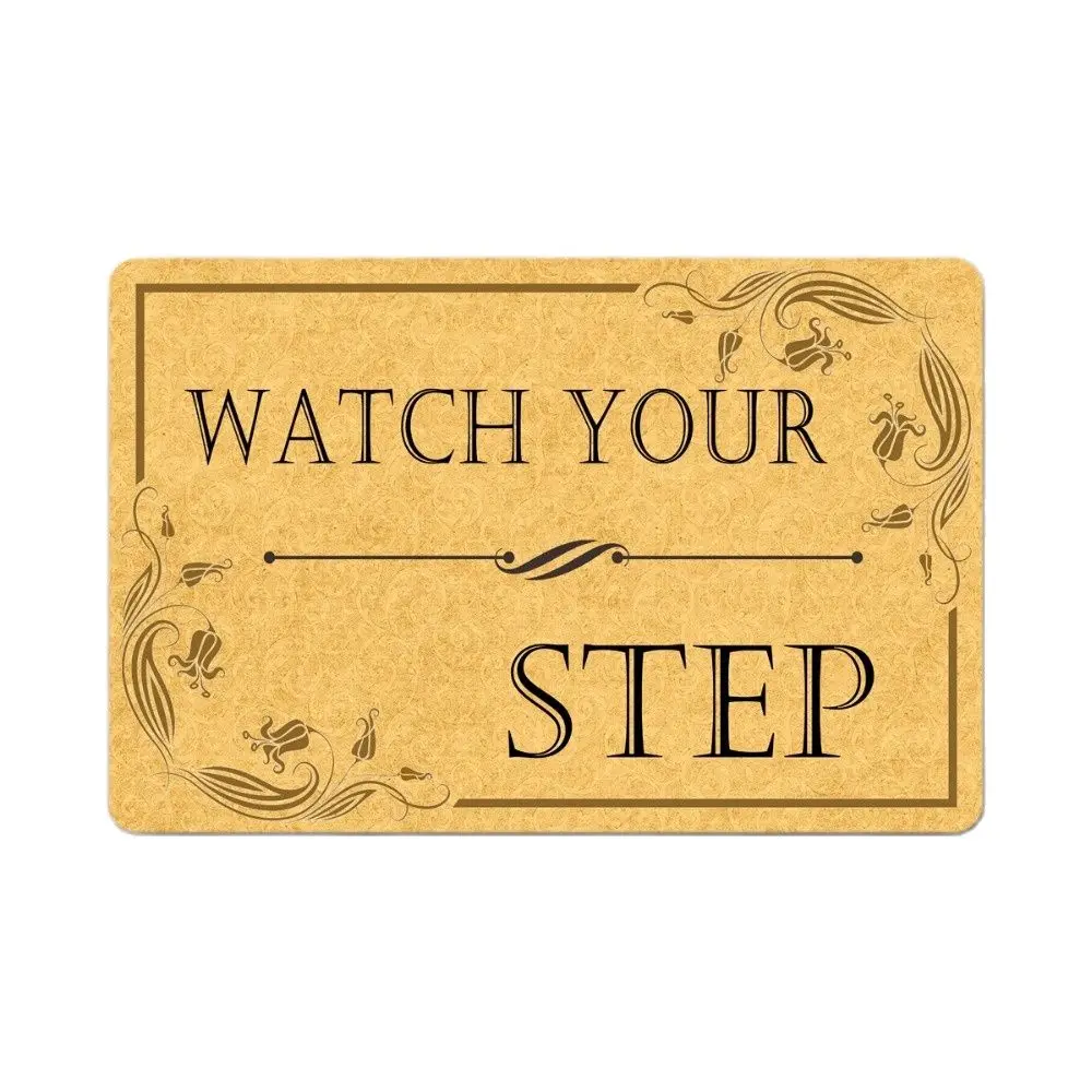 Watch-Your-Step-Door-mat-Decorative-Indoor-Outdoor-Doormat-Non-Woven ...