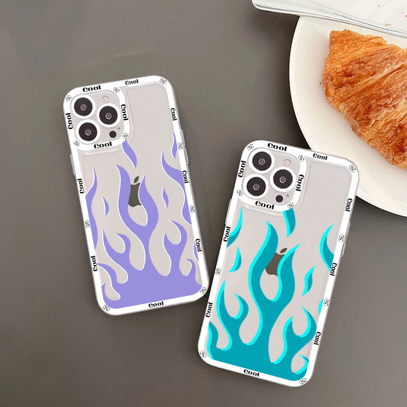 Artistic-Flame-Phone-Case-for-iPhone-11-12-13-Mini-Pro-Max-14-Pro-Max ...
