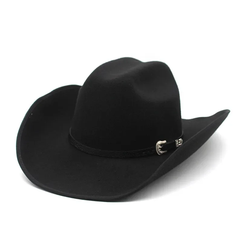 9-5cm-Roll-Brimmed-Western-Cowboy-Hat-Men-Women-Horse-Riding-Hat-Belt ...