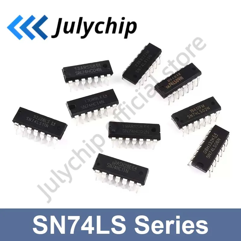 10psc 74LS00 74LS02 74LS04 74LS08 74LS10 74LS14 74LS20 74LS21 74LS32 ...