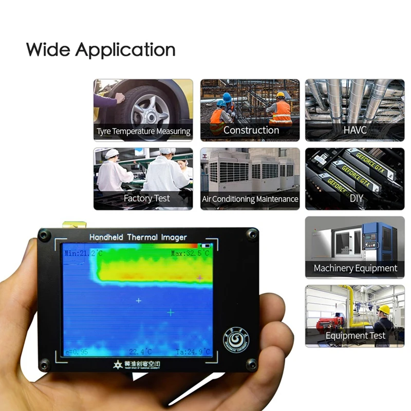 MLX90640 Digitale Infrarood Warmtebeeldcamera 3.4 Inch Lcd Handheld ...