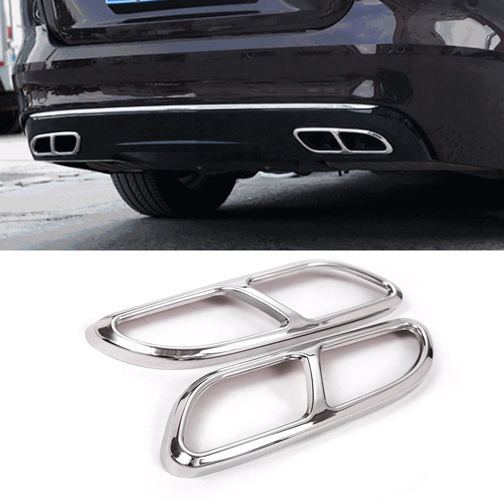 For-Jaguar-E-PACE-Jaguar-XF-2017-2023-Exhaust-Pipe-Tail-Cover-ABS-Rear ...