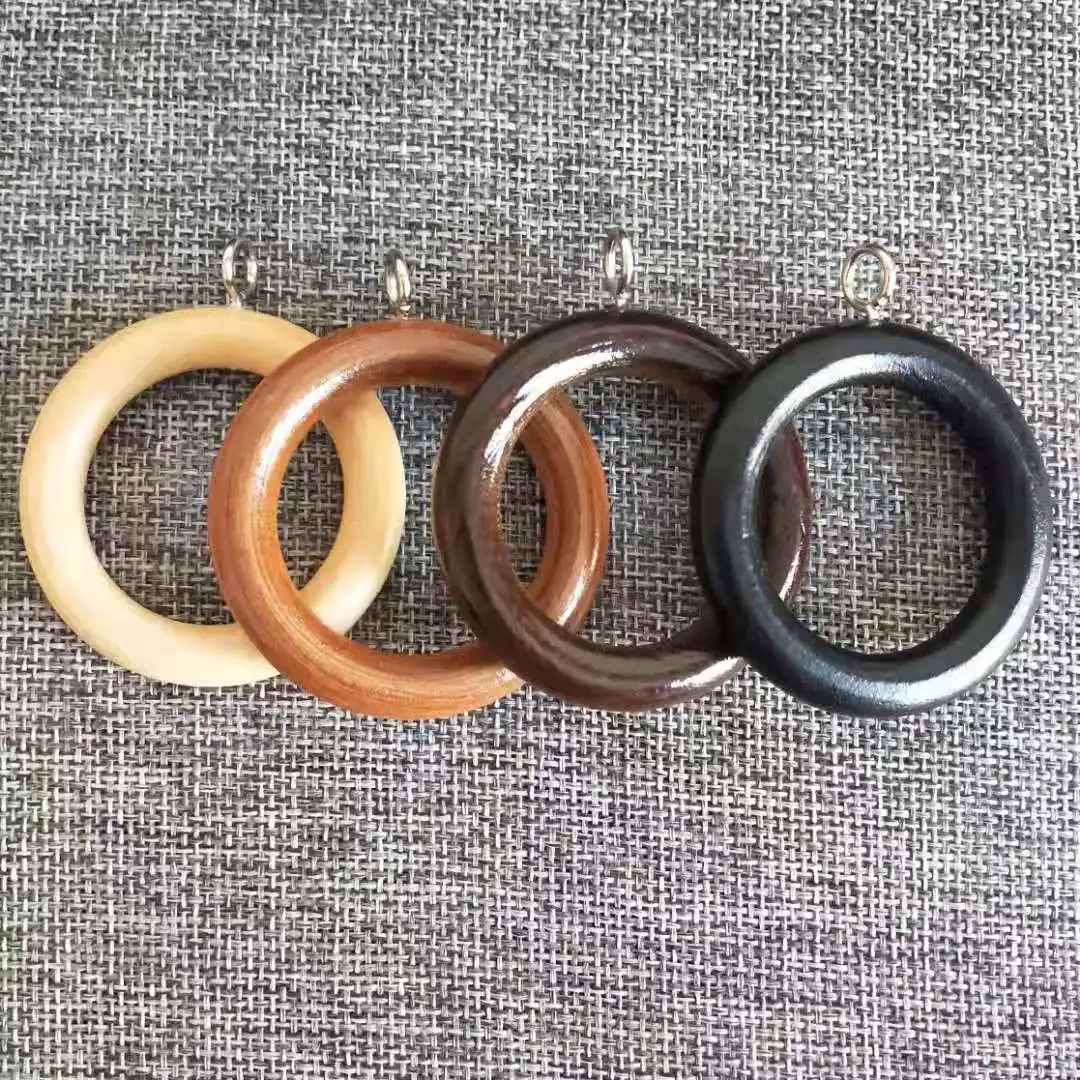 12pcs 50mm lotus wood natual color/ dark brown/ light brown/ black curtain ring / wood circle ...