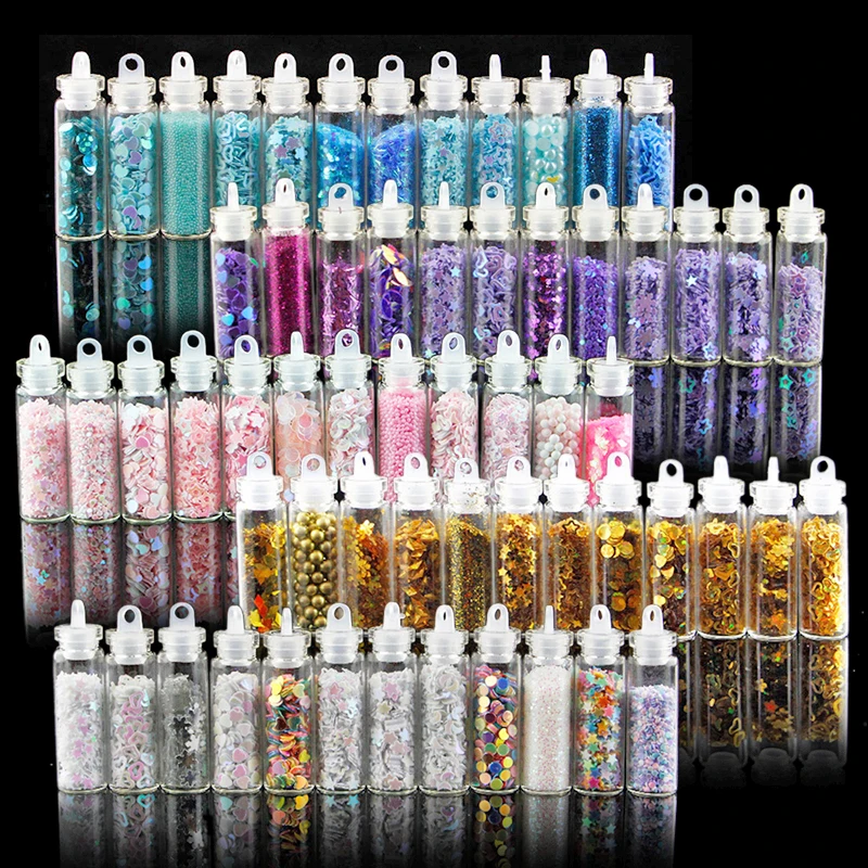 12bottle Resin Filler Glitter Flakes Sequins Resin Glitter Powder Set ...