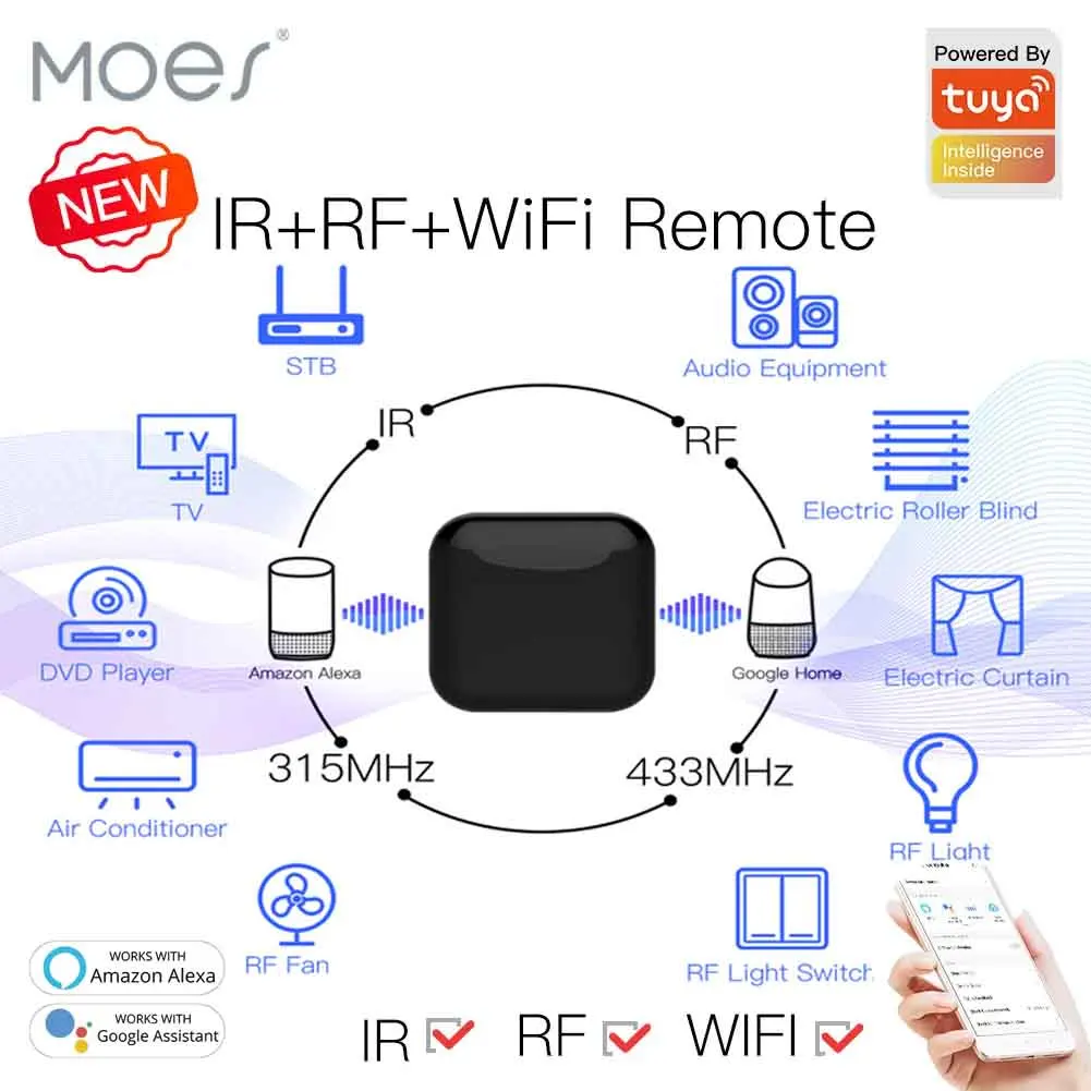 MOES-WiFi-RF-IR-Universal-Remote-Controller-RF-Appliances-Appliances-Tuya-Smart-Life-App-Voice ...