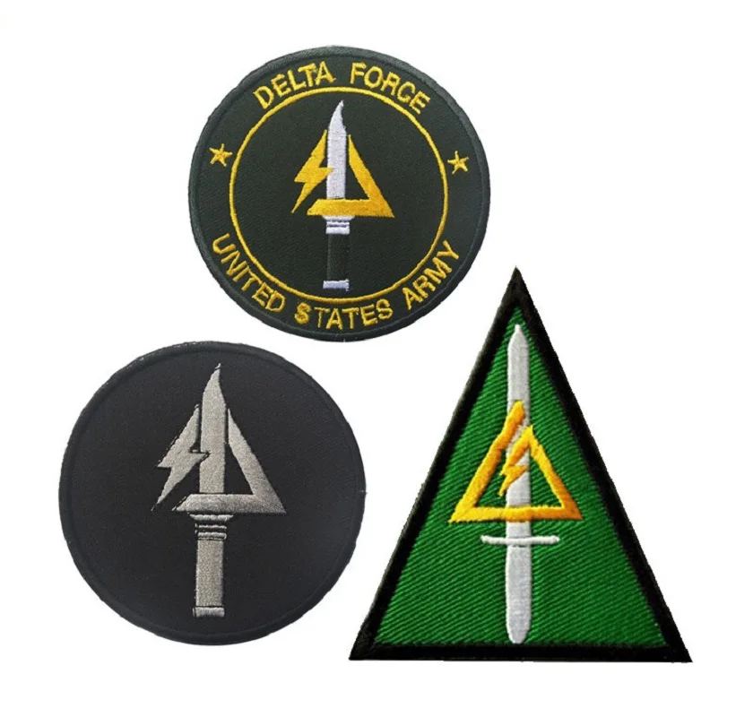 Parche-bordado-verde-militar-Delta-creativo-para-exteriores-insignia-de ...
