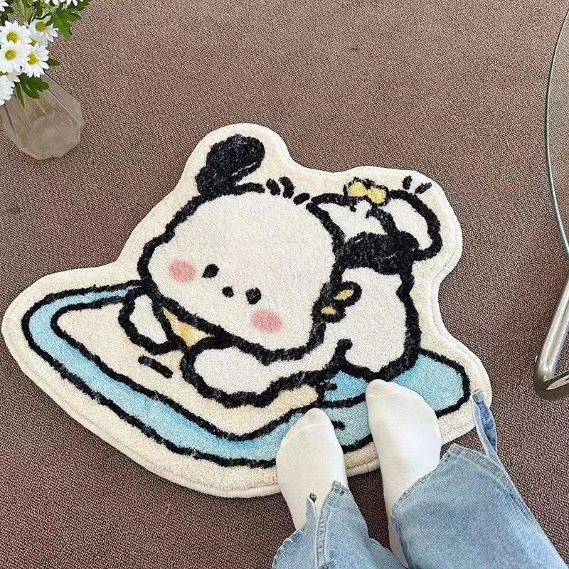 Sanrio-Cartoon-Cute-Pochacco-Floor-Mat-Rug-Home-Bedroom-Bedside-Blanket ...