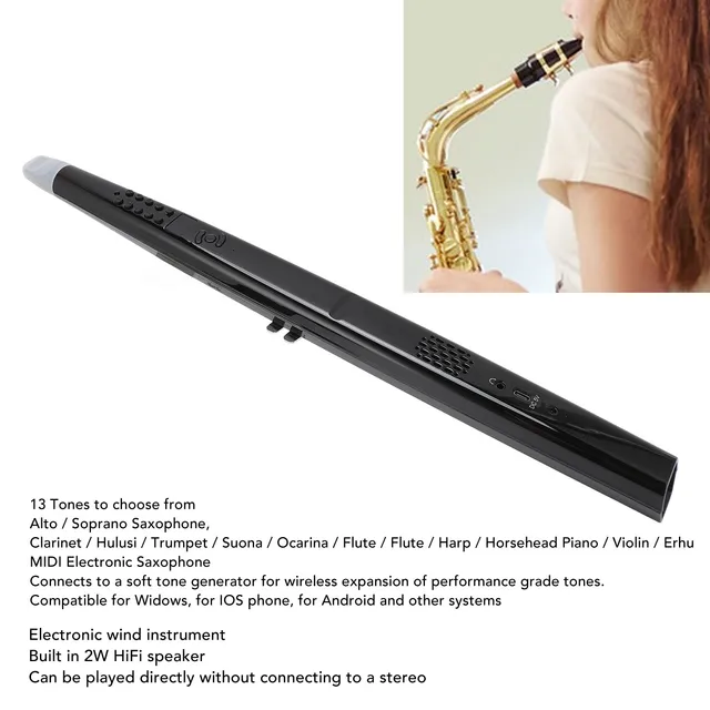 Electric Saxophone Mini Digital Wind Instrument, MIDI Connectivity ...