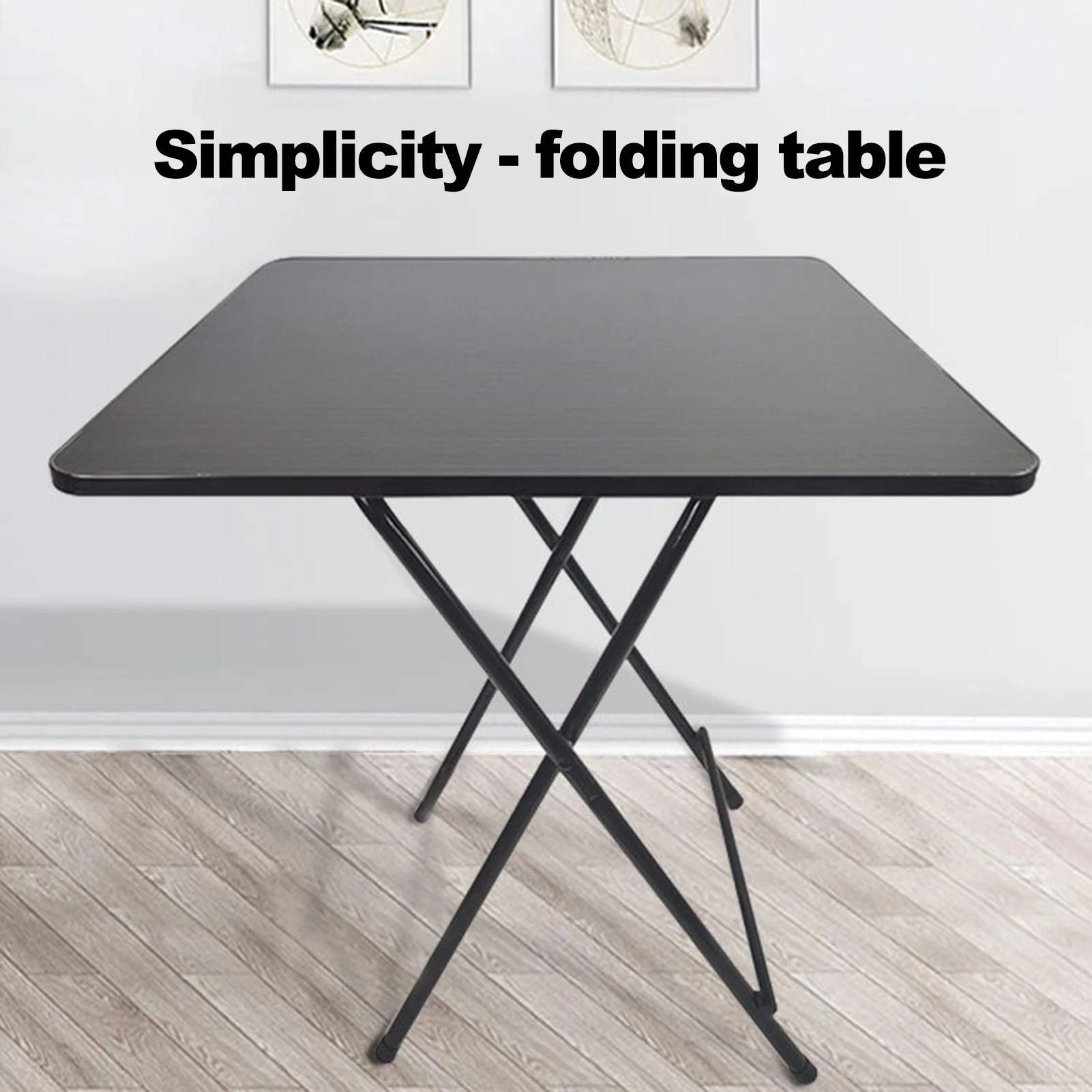 Foldable-Dinner-Table-Square-Solid-4-Persons-Home-office-Study-Computer ...