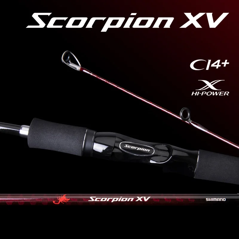 SHIMANO caña de pescar Scorpion XV, giratoria/Casting, FF/F/R 1,22 M 1,98 M, anillos FUJI, palo ...