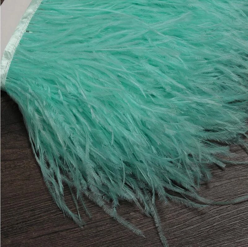 13-18CM 6M Ostrich Feather trim Cloth Belt for sewing DIY feather ...