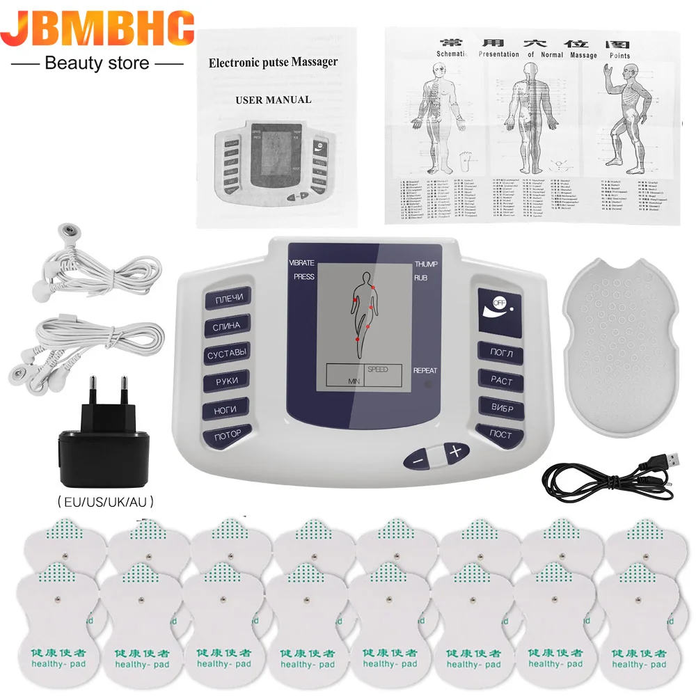 EMS Tens Unit Muscle Electrostimulator Electric Body Massager Neck Back ...