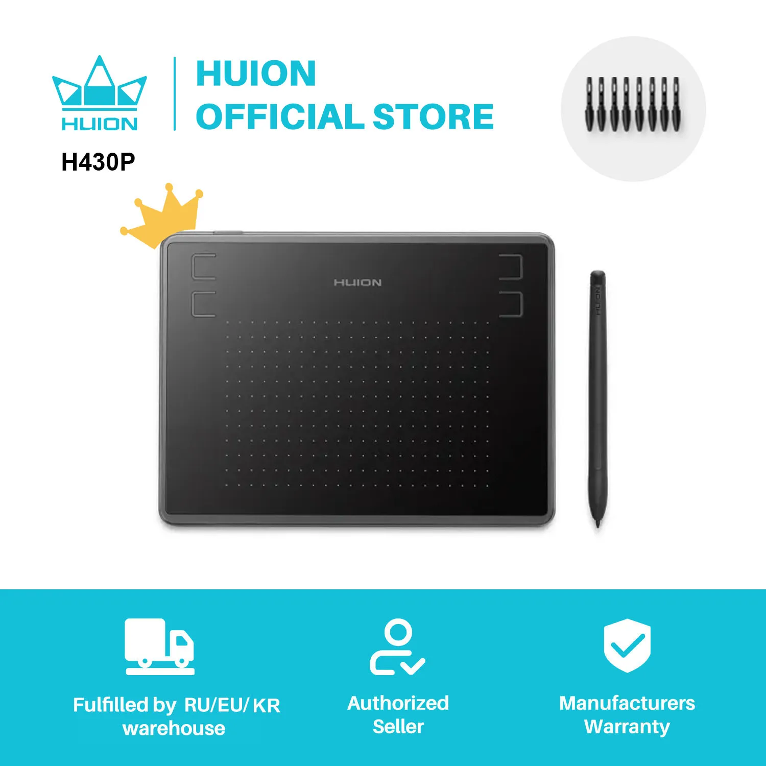 HUION-H430P-Digital-Tablets-Micro-USB-Signature-Graphics-Drawing-Pen ...