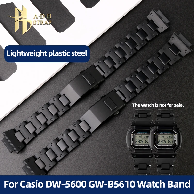 Lightweight-Composite-Plastic-Steel-Watch-Strap-For-Casio-DW5600-GA ...