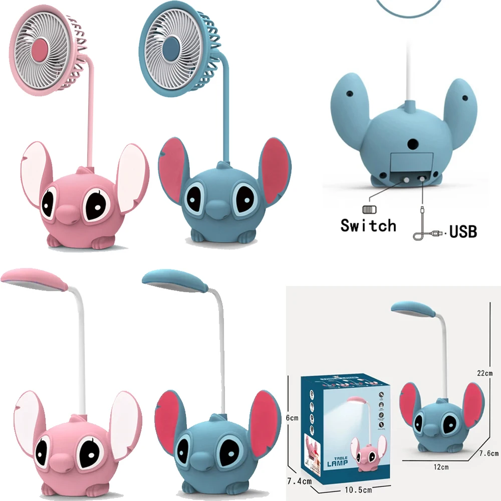 Lilo-Stitch-L-mpara-LED-de-escritorio-ventilador-el-ctrico-con ...