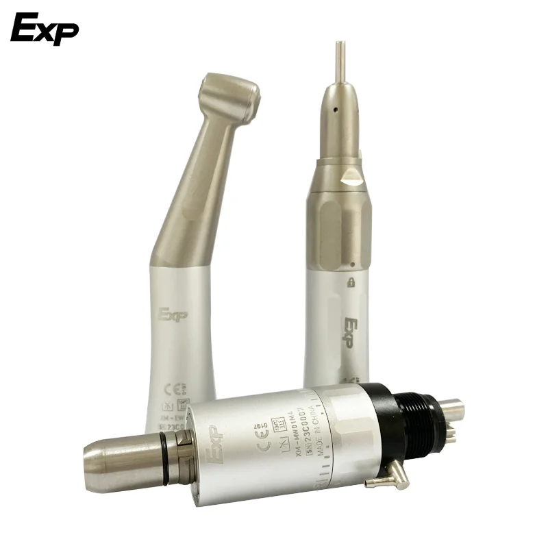 Exp Dental Low Speed Handpiece Contra Angle Straight 2/4 Hole Air Motor ...