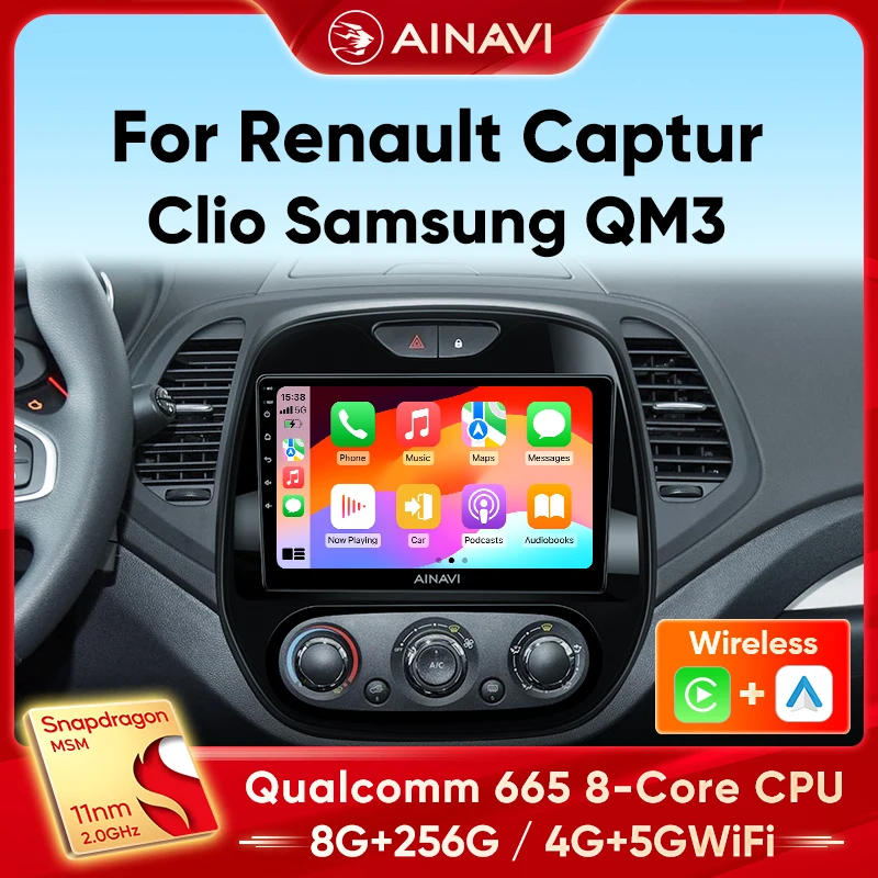 Ainavi-Car-Radio-For-Renault-Kaptur-Captur-Clio-Samsung-QM3-2017-2018-2019-2020-Multimedia ...
