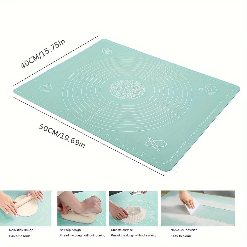Large-Thickened-Silicone-Baking-Mat-Non-stick-Pies-Dough-Rolling-Pad ...
