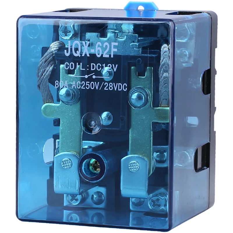 Jqx-62f 80a 120a High-power Relay Dc12v Dc24v Dc48v Ac220v Silver Plating Contactor Copper Coil ...
