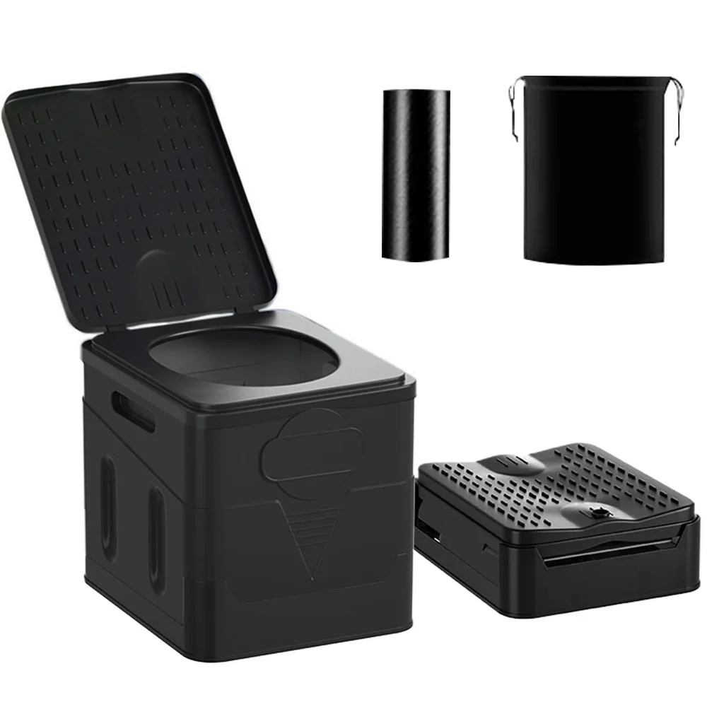 Portable-Folding-Toilet-Outdoor-Camping-Potty-with-Lid-for-Camping ...