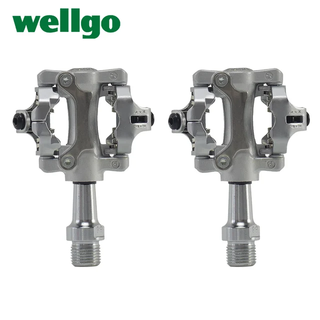 Wellgo W-01 알루미늄 합금 Cr-Mo 9/16 인치 스핀들 밀폐 베어링 MTB 로드 바이크 클립리스 페달 페달, 시마노 ...