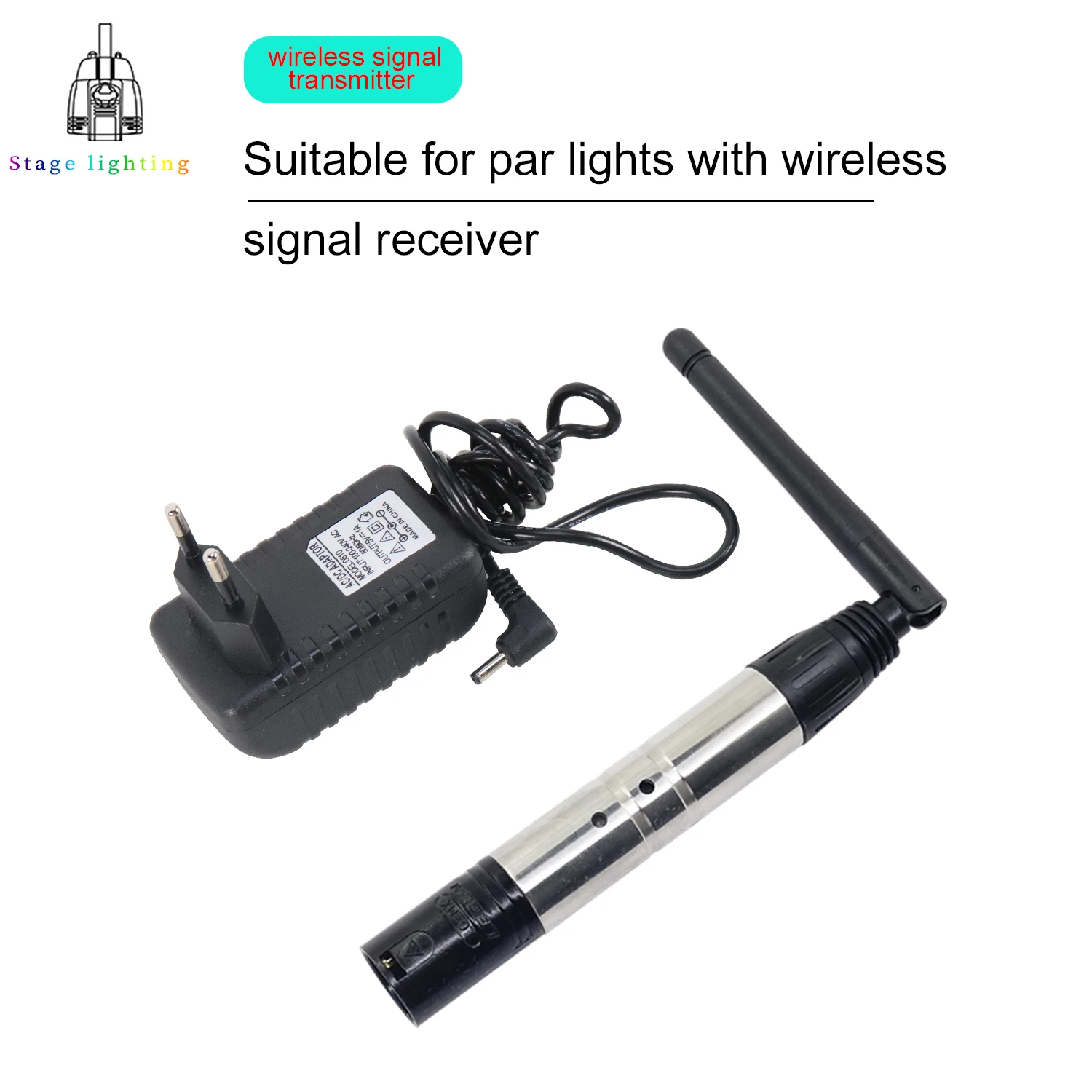 Dmx 512 Wireless Male Xlr Transmitter 2.4G Ism Stage Light Par Party ...
