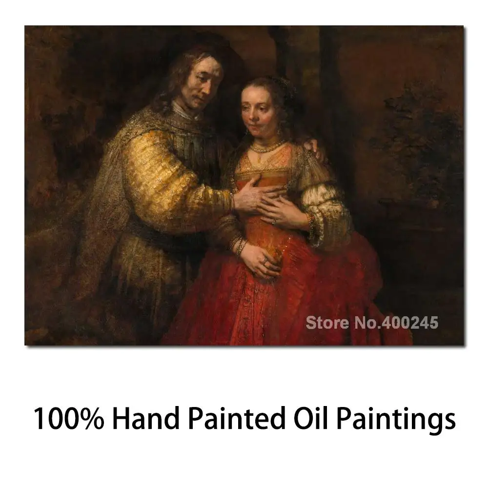 Portrait Art Paintings The Jewish Bride By Rembrandt Van Rijn High ...