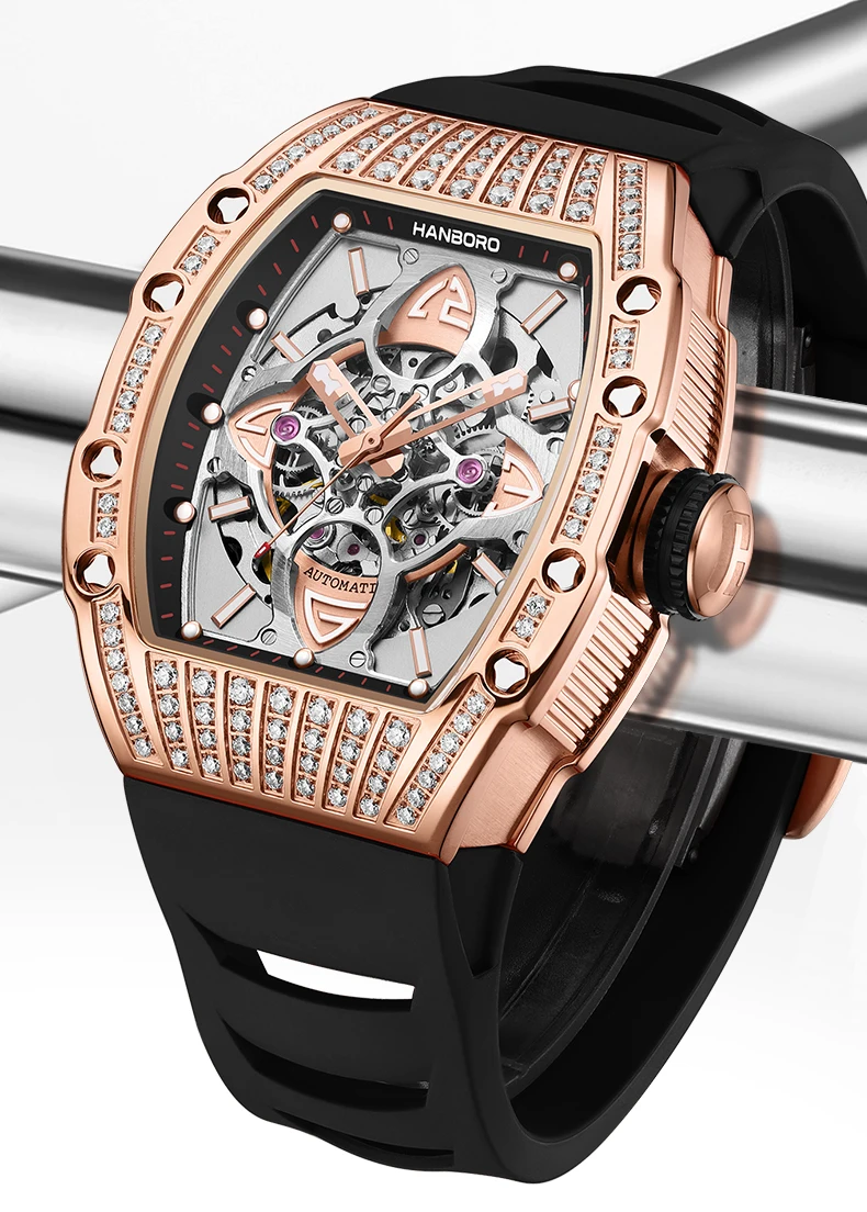 Hanboro brand Luxury men's watch Automatic watches Mechanical watches ...