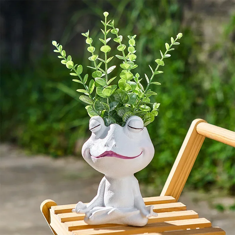 Resin-Flowerpot-Creative-Frogs-Shape-Cute-Bonsai-Planter-Home ...
