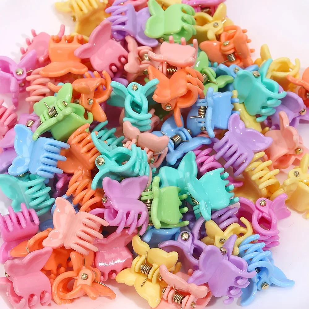 100pcs-Butterfly-Shape-Clips-Hair-Claw-Girls-Hair-Accessories-Princess ...