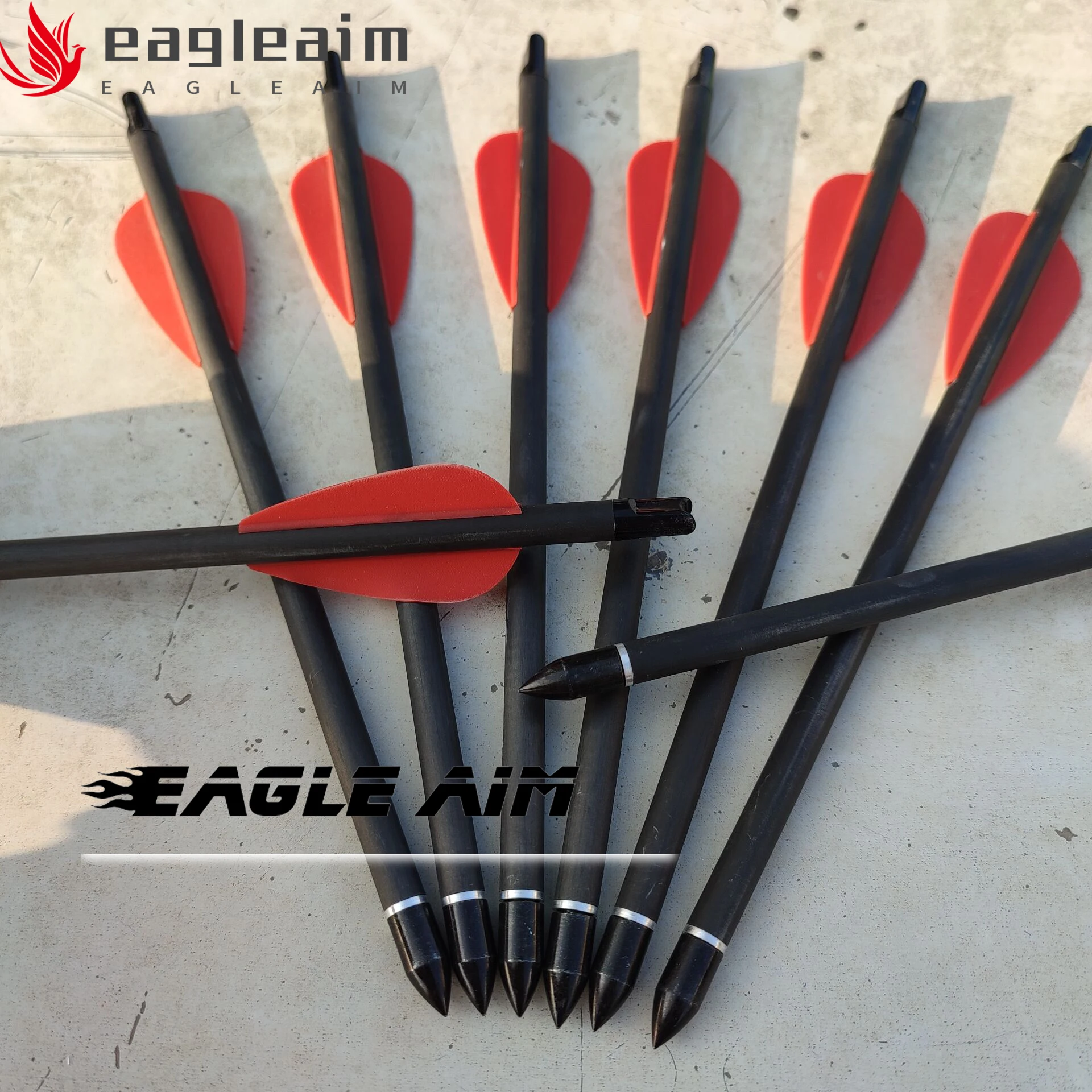 Wholesale-9PCS-Carbon-Arrows-2inch-Plastic-Feathers-2PCS-Red-7-5-Inch ...