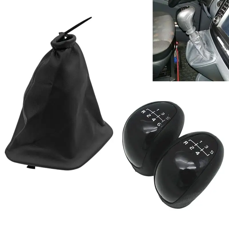LHD-Manual-PU-Leather-Car-Gear-Shift-Knob-Lever-Gaiter-Boot-Cover-For ...
