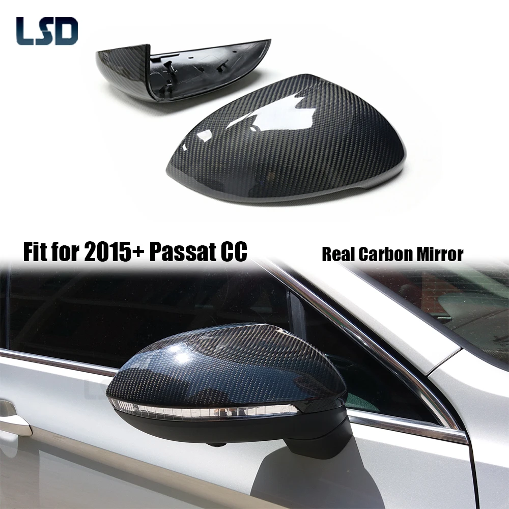 For Volkswagen VW 2015+ CC Passat B8 Real Carbon Fiber Side Rearview ...