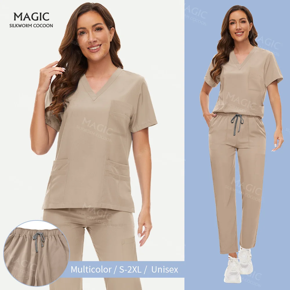 Surgical-Uniforms-Women-Scrub-Set-Medical-Accessories-Nurse-Beauty ...