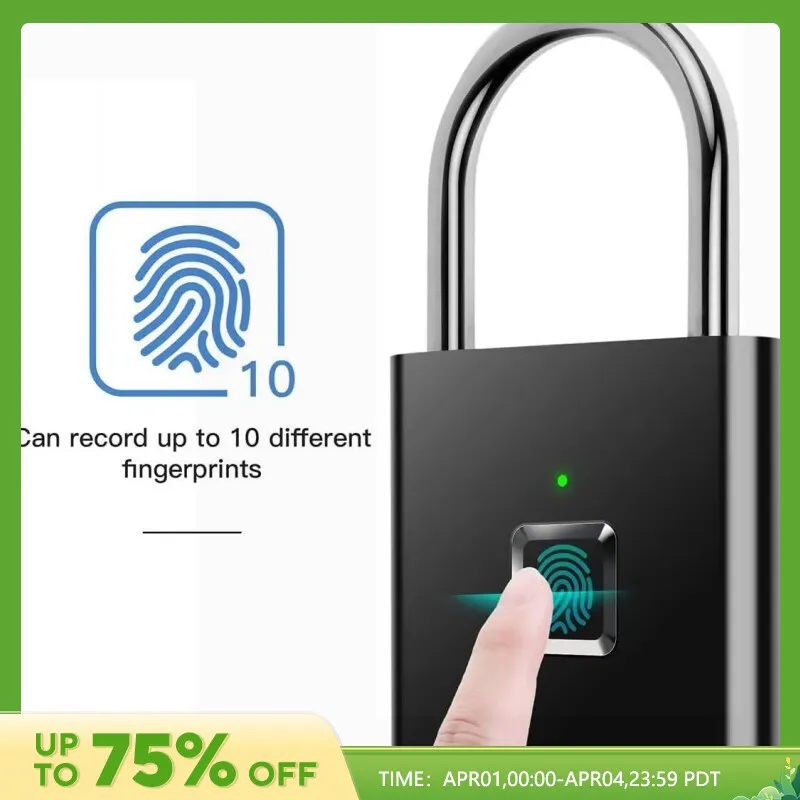 Portable-Fingerprint-Padlock-USB-Rechargeable-Lithium-Battery ...