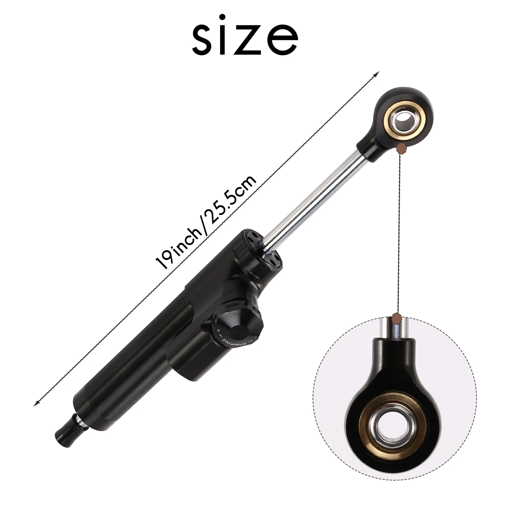 Universal Steering Damper Motorcycle Stabilizer Linear Reversed Safe ...