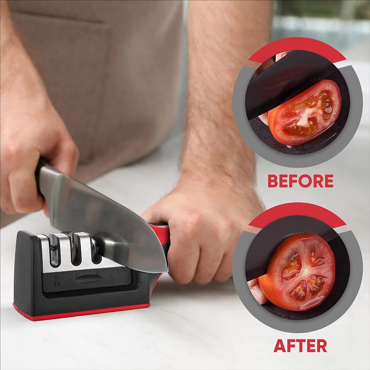 Handheld Sharpener, New 3/4 Grade Fast Sharpening Scissors Tool with ...