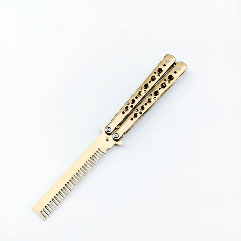 Butterfly Comb Stainless Steel Practice Butterfly Knife Practice Hair ...